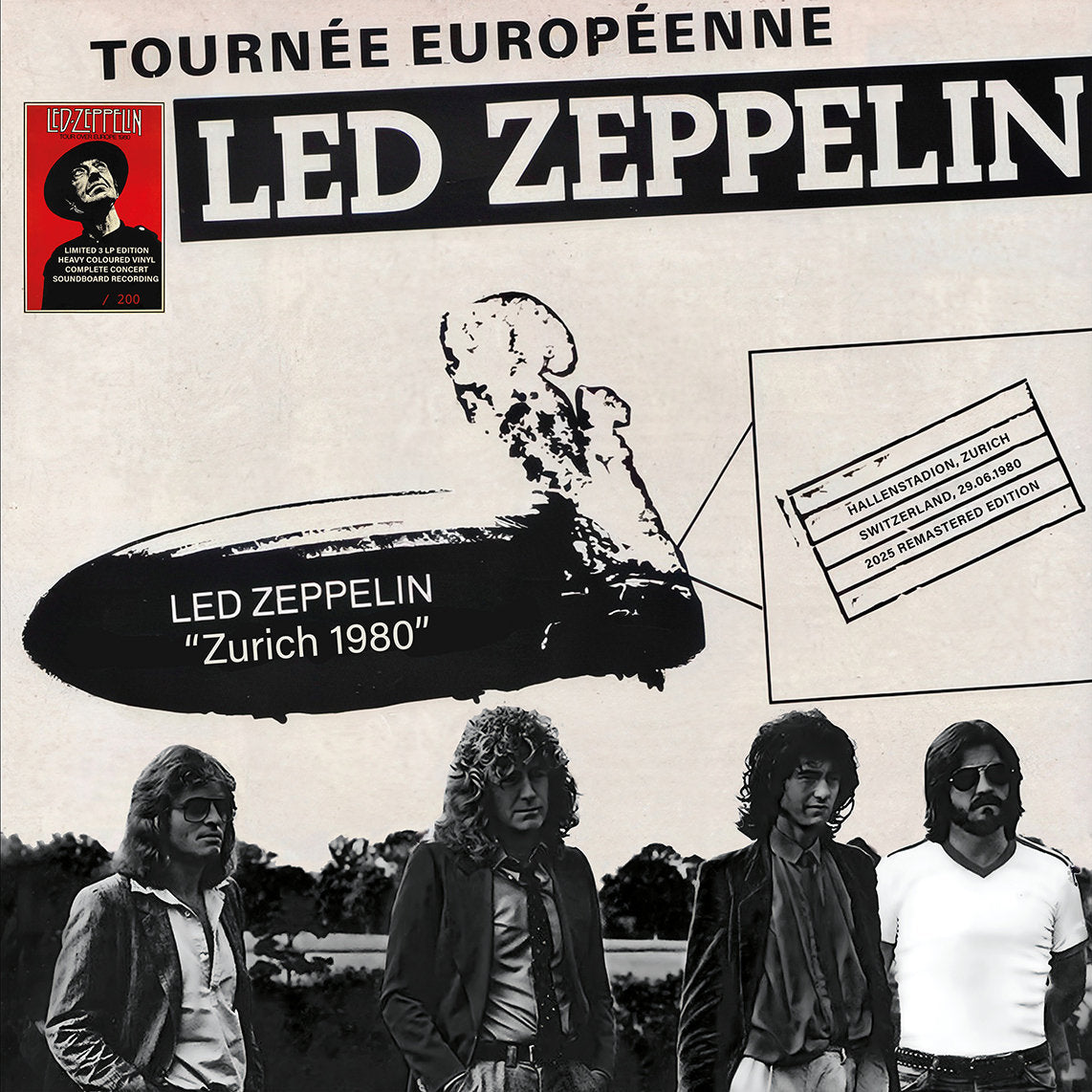 Led Zeppelin - Zurich 1980 [3LP Box] Limited Colored Vinyl, Numbered ...