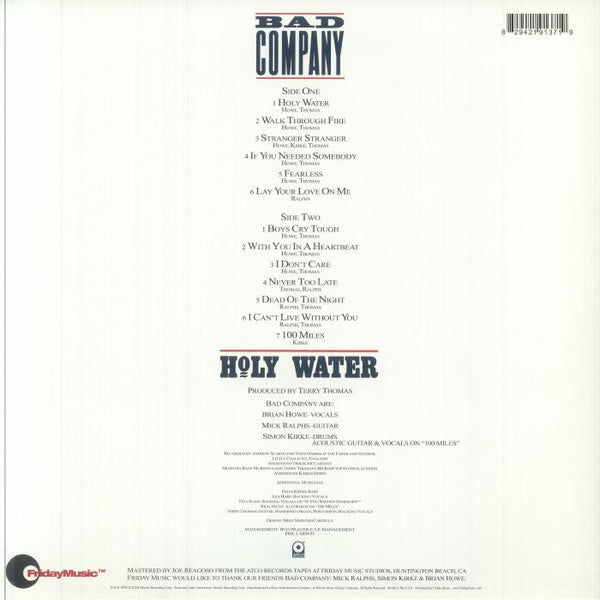Bad Company - Holy Water [LP] Limited 35th Anniversary Turquoise Color ...